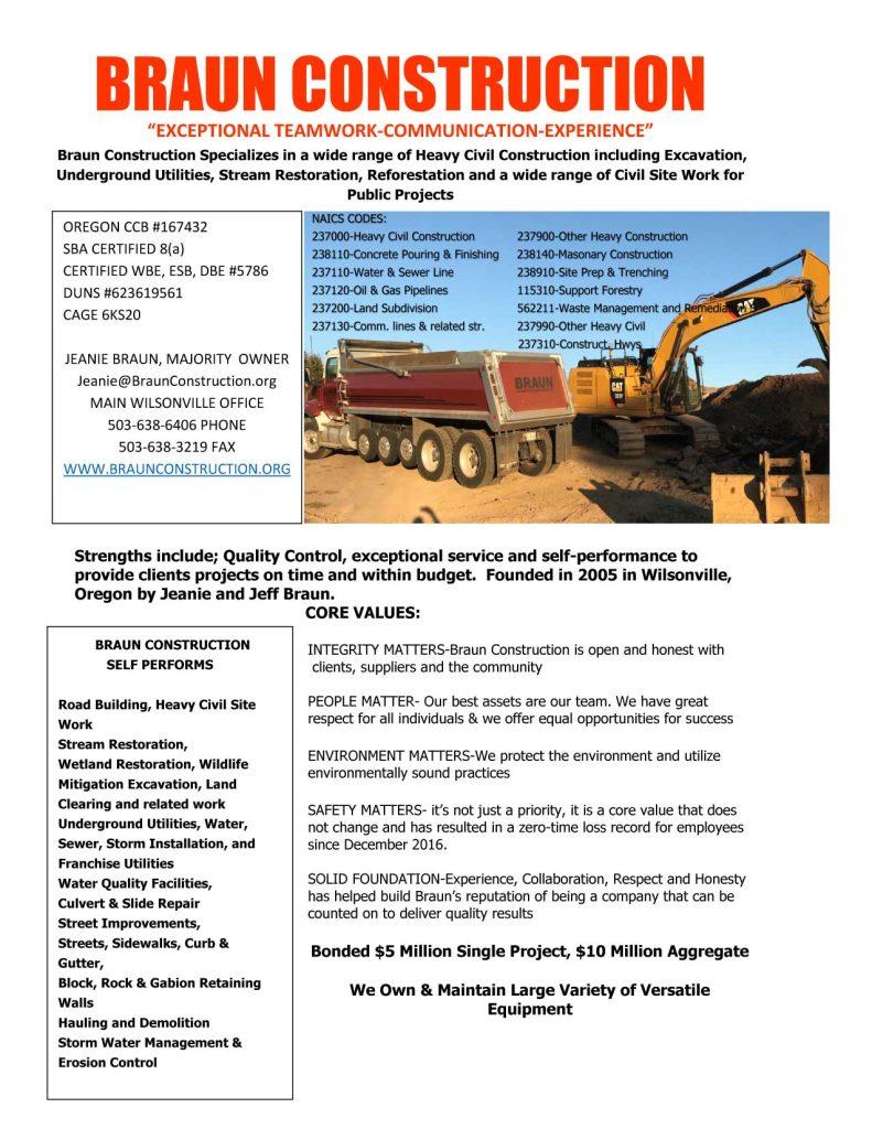 CAPABILITIES STATEMENT | Braun Construction